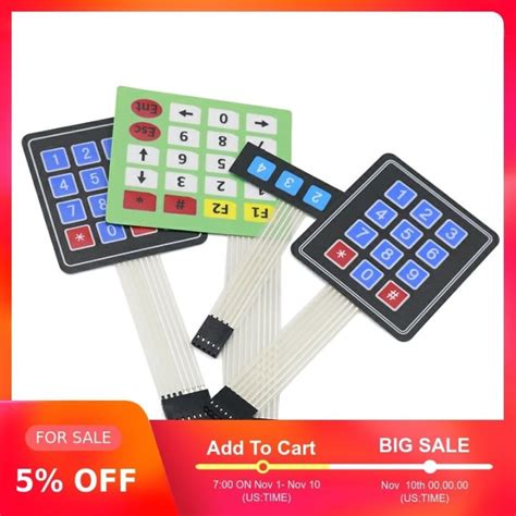 4 12 16 20 Key 4x4 Membrane Switch Keypad 1x4 3x4 4x4 4x5 Matrix Array