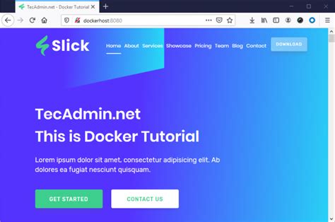Deploy A Static Website With Docker Tecadmin