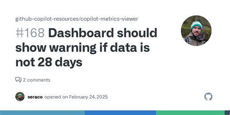 Dashboard Should Show Warning If Data Is Not 28 Days · Issue 168
