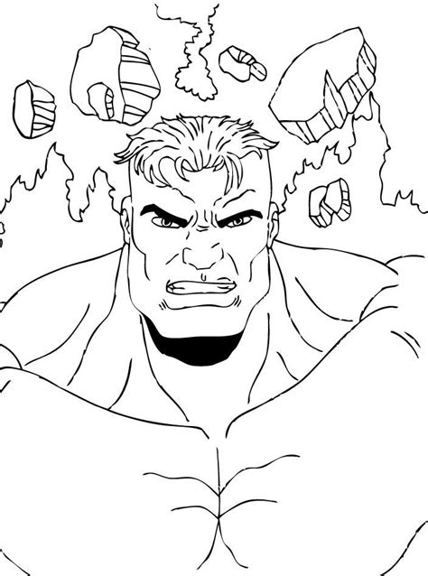 Hulk Face Mask Coloring Pages