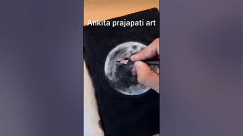 Drawing Moon Using Charcoal Short Art Moon Work Short Video🙏😯😯😯 🌝🌝🌚