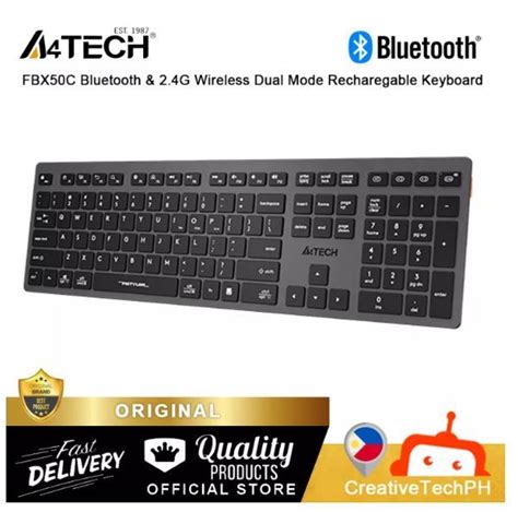 A4Tech FBX50C Bluetooth 2 4G Wireless Dual Mode Recharegable Keyboard Lazada PH
