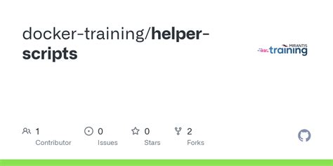 Github Docker Traininghelper Scripts