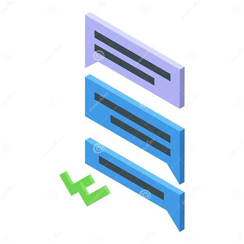 Chat Messages Stack Is Showing Successful Communication Stock Vector
