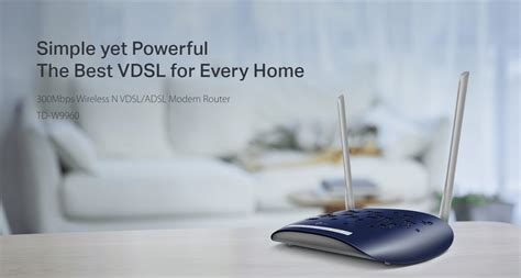 TP Link 300Mbps Wireless N USB VDSL ADSL Modem Router TD W9960