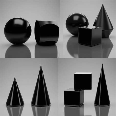 Four Black Objects With One That Says Quot A Quot On The Bottom