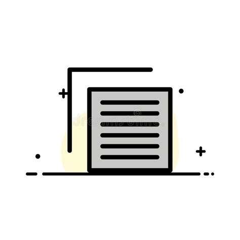 Document File User Interface Business Flat Line Filled Icon Vector