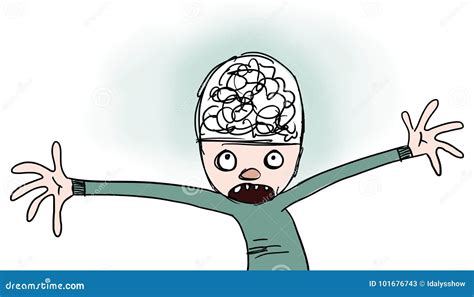 混乱的想法例证 库存例证 插画 包括有 混乱 头脑 神经元 想法 智力 构想 忧虑 想象 101676743