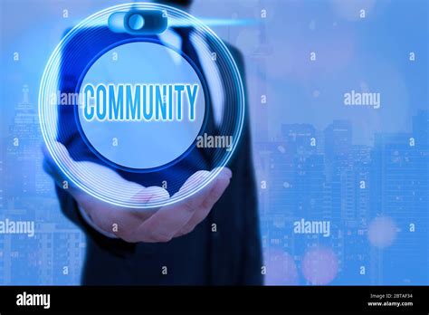 Text Sign Showing Community Business Photo Text Specific Population With A Common