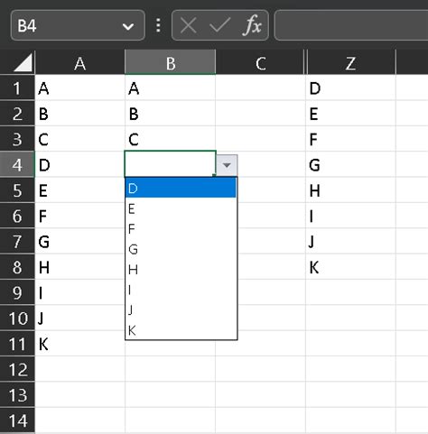 Excel Data Validation List Which Excludes Values Already Used Stack