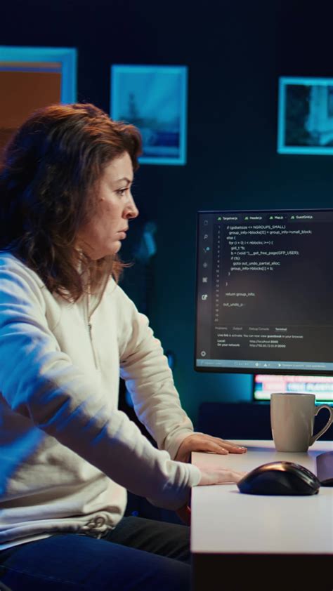 Vertical Programmer Doing Software Quality Assurance Stretching Arms