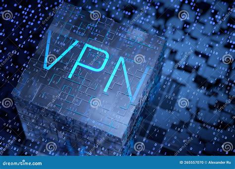 Vpn Network Security Internet Privacy Encryption Concept 3d Render Stock Illustration