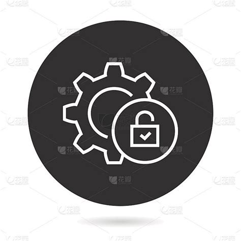数据安全 矢量图标插图孤立简单的象形图