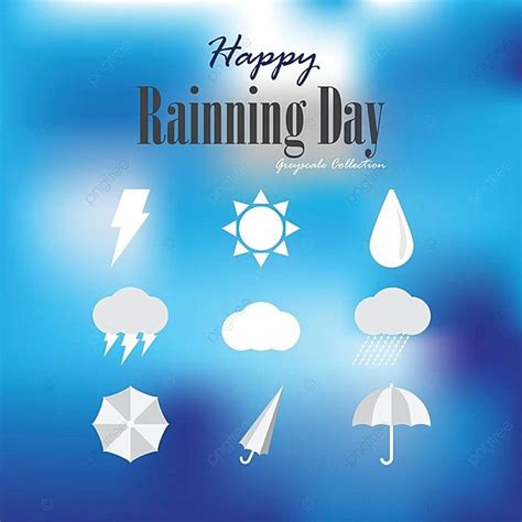 Happy Rainning Day Cloud Thunder Nature Vector Cloud Thunder Nature