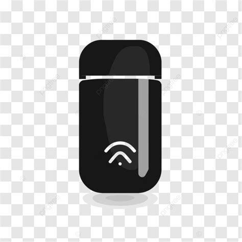 검은색 아이콘이 있는 무선 Wi Fi 장치 벡터 흰색 배경에 있는 탈취제의 단순한 검은색 아이콘 그림자 없음 작은 프레임 중앙 Png 일러스트 및 벡터 에 대한 무료