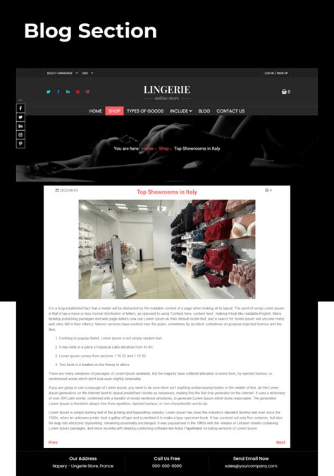Lingerie Store Website Template Create Lingerie Store