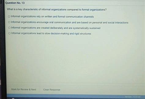 Question No 13 What Is A Key Characteristic StudyX