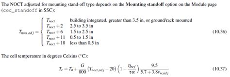 Question On Cell Temperature Model For Bipv Sam Forum System Advisor Model Sam