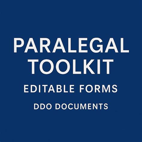 Paralegal Toolkit Editable Legal Templates Printables Checklists Logs Forms Bonus Case