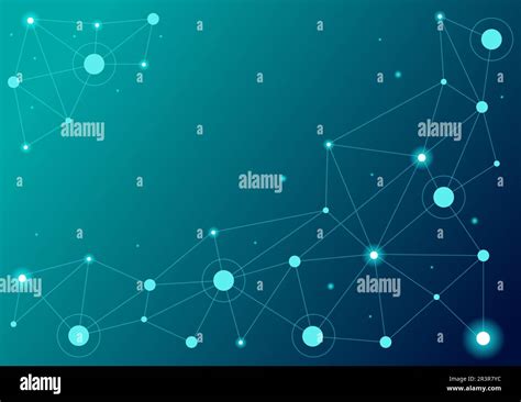 Abstract Social Network Vector Illustration With Polygonal Circles Shapes Molecules Technology