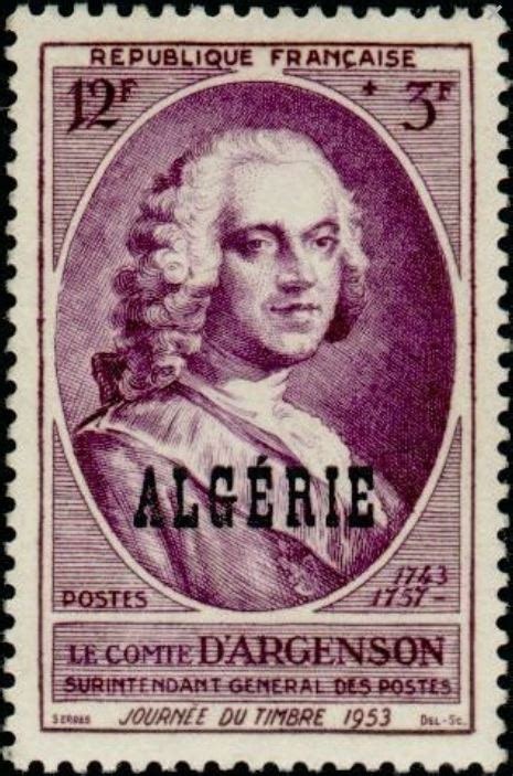 Marc Pierre De Voyer De Paulmy Comte Dargenson Algérie Timbres