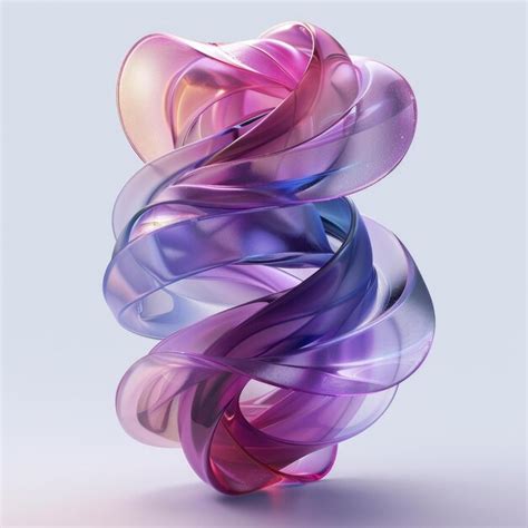 Abstract Art Sculpture With Swirling Colors Premium Ai Generated Image