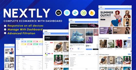 Nextly Ecommerce Website Templates With Admin Dashboard Reactnext Js Tailwind Css Firebase