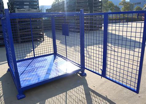 Turnover Full Security Lockable Wire Mesh Pallet Cage 1500kg