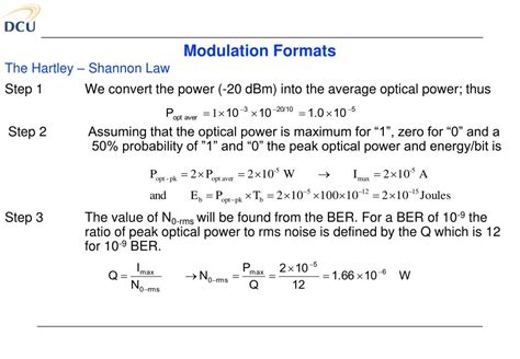 PPT Modulation Formats PowerPoint Presentation Free Download ID