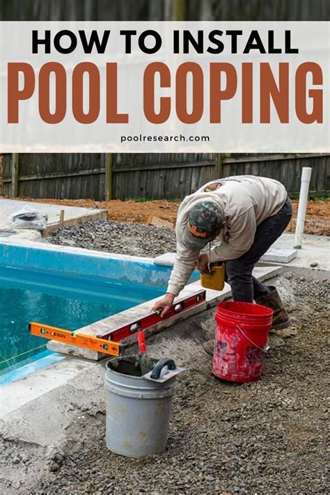 How To Install Pool Coping Pool Coping Swimming Pool Construction Pool Plaster