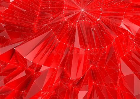 Low Poly Red Reflective Background Stock Illustration Illustration Of