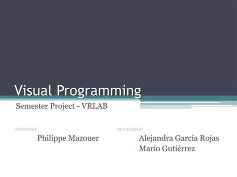 Ppt Visual Programming Powerpoint Presentation Free Download Id