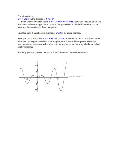 Absolute And Relative Extrema Pdf