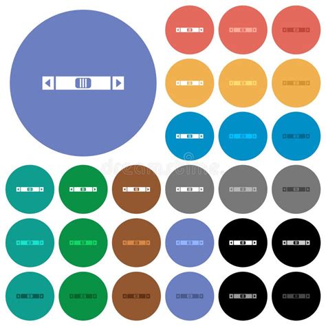 Horizontal Scroll Bar Round Flat Multi Colored Icons Stock Vector Illustration Of Direction
