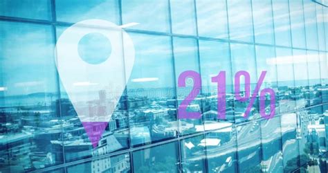 Animation Of Location Pin And Data Processing Over Cityscape Stock Video Video Of Motion