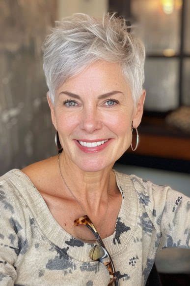 30 Pixie Haircuts For Over 60 Modern Platinum Silver Pixie