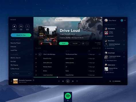 Spotify App For Macos Mojave Free Sketch Resource Sketch Elements