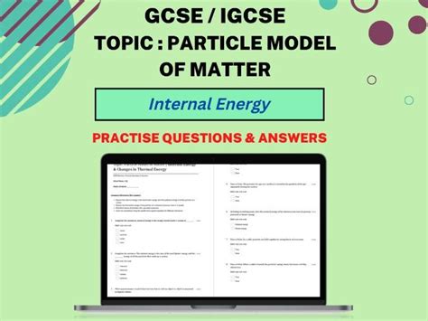 Gcse Igcse Physics Internal Energy Self Assessment Questions