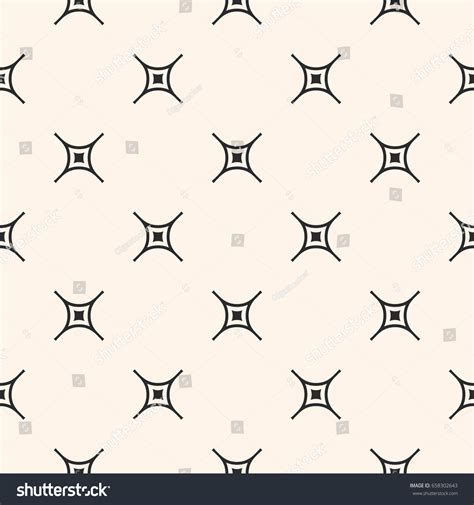 Vector Minimalist Seamless Pattern Simple Monochrome Stock Vector