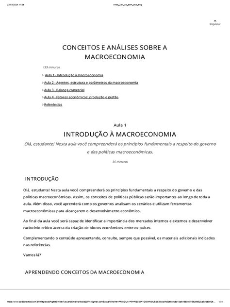 Conceitos Da Macroeconomia Pdf Taxa De Câmbio Economia