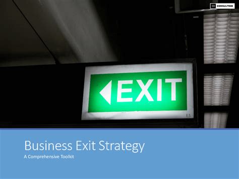 Business Exit Strategy Framework PPT Slide Deck