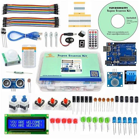 Arduino Uno Based Super Starter Kit With Full Learning Guide Including Codes And Tutorials V