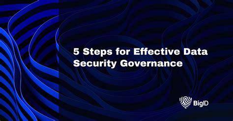 5 steps for effective data security governance bigid