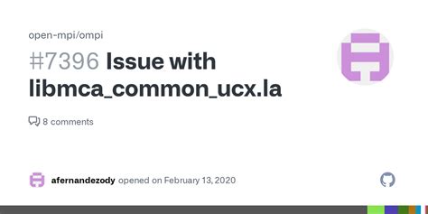 Issue With Libmca Common Ucx La Issue Open Mpi Ompi GitHub