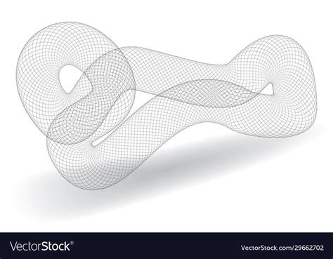 Abstract Volumetric Figure With A Mesh Surface Vector Image