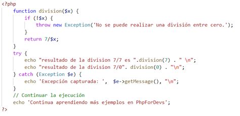 Sintaxis Manejo De Errores En PHP Try Catch R PhpForDevs