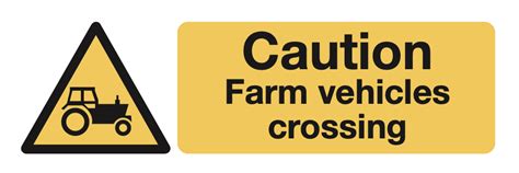 Caution Farm Vehicles Crossing Sign