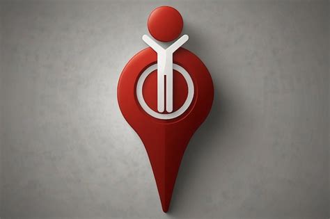 map pointer marker pin with a person user icon premium ai generated image