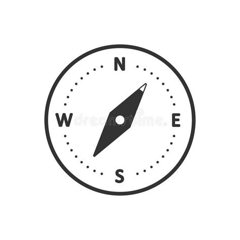 Compass Icon Navigation Symbol Sign Travel Map Vector Stock Vector