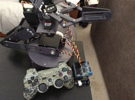 robotic arm crust crawler sg6 arduino ps3 controller general